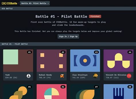 css battle challenge front end