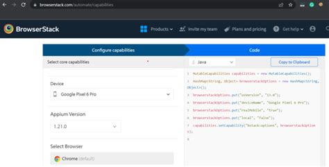 Mobile Browser Automation Using Selenium Browserstack