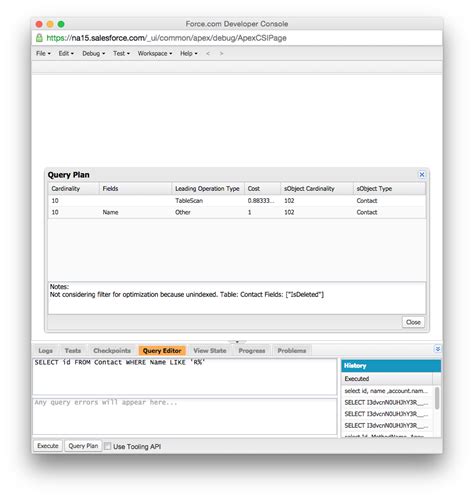 Selectivity How Do I See Query Plan Explain Data For A Given Soql Query Salesforce Stack