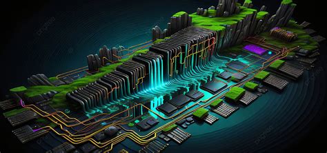 Abstract Technology Circuit Design Of A Computer Board And Processor New Ai Vector Background