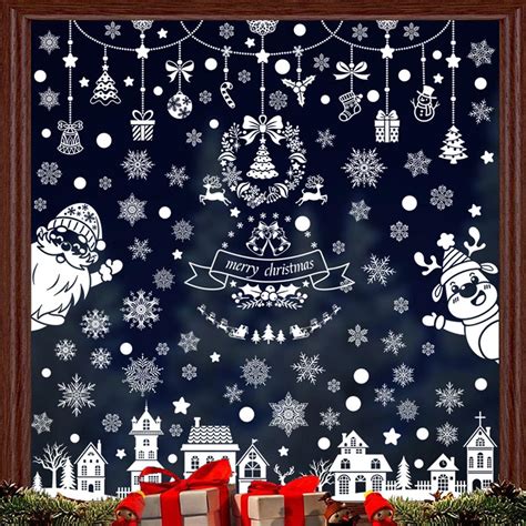 Pegatinas Para Ventana De Navidad 9 Hojas De Decoracion Navidad