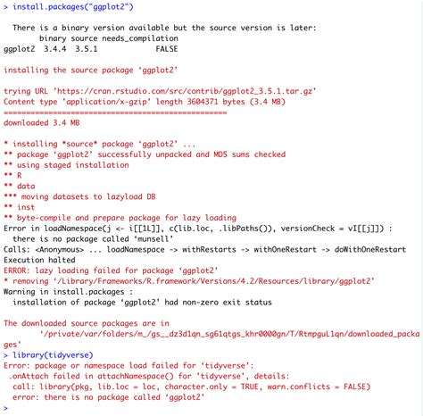 I Cannot Load The Full Package Of The Tidyverse And Cant Load Ggplot2 Tidyverse Posit Community