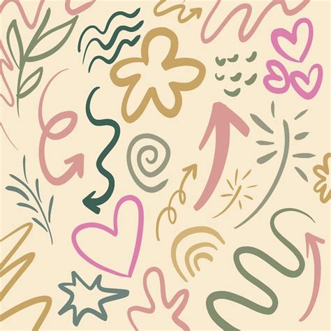 Premium Psd Cute Pink Scribbles