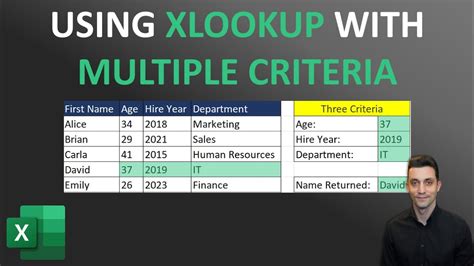Excel Tips Xlookup Multiple Criteria Youtube