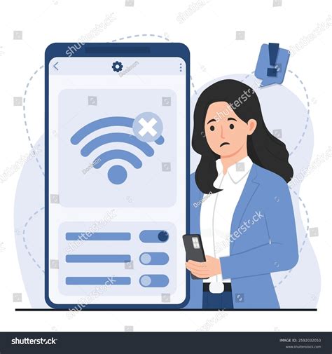 No Connection Concept Weak Signal Internet Stock Vector Royalty Free