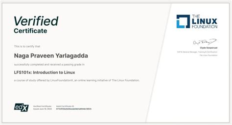 Praveen Yarlagadda On Linkedin Linux Edx Thelinuxfoundation