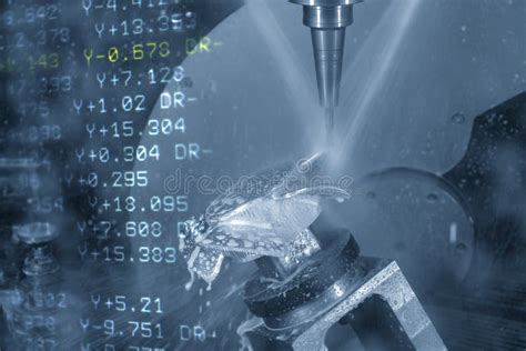 The Abstract Scene Of 5 Axis Cnc Milling Machine Cutting The Boat