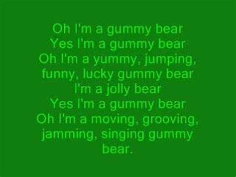 Gummy Bear Song Lyrics Dame La Gomita Lyric Video Gummy Bear Song