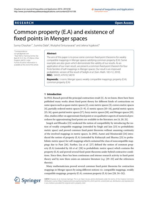 pdf common property e a and existence of fixed points in menger spaces