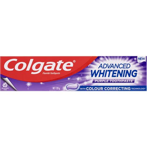 Colgate Advanced Whitening Purple Toothpaste 120g Colour Correcting