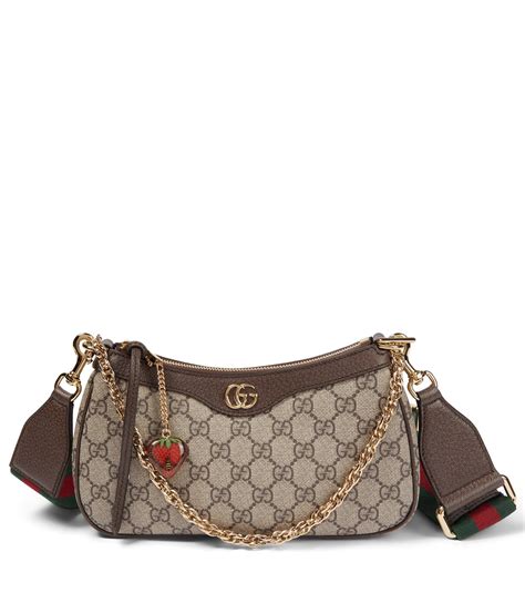 Gucci Ophidia Small Gg Supreme Shoulder Bag In Brown Lyst