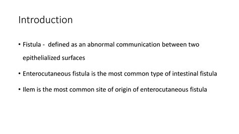 Intestinal Fistula Pptx