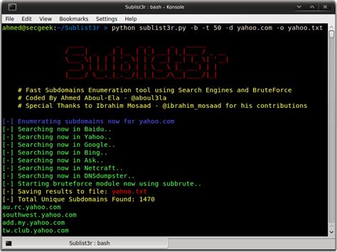 Sublist3r Fast Subdomains Enumeration Tool For Penetration Testers