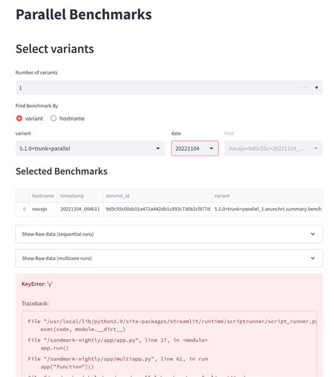 Shows Error Instead Of Parallel Benchmarks