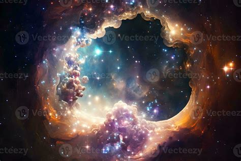 nebula and galaxies in space neural network generated art 29614661