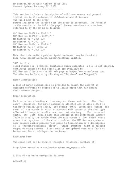 Nastran Errors List Pdf Matrix Mathematics Parameter Computer