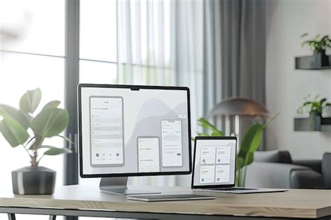 Ux Ui Design On Desktop And Laptop Computer Screen Working At