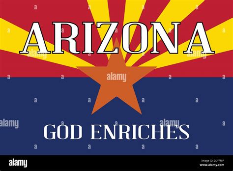 The State Flag Of The State Of Arizona With Motto Stock Vector Image