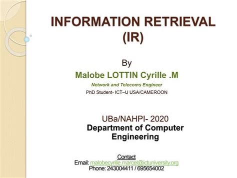 Information Retrieval ‎and Dissemination Ppsx Search Internet
