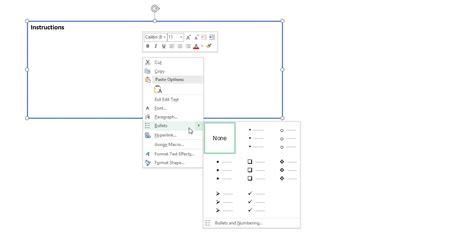 Adding Bullet Points To Your Excel Spreadsheet Cells Text Boxes