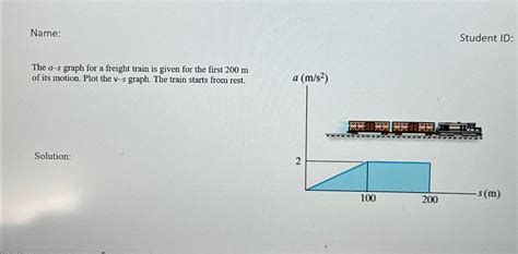 Solved Name Babe ID The A S Graph For A Freight Train Is Chegg Com