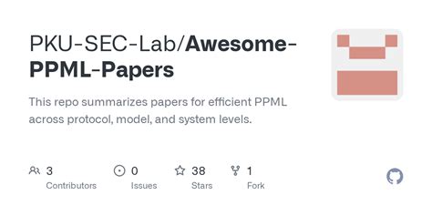 Github Pku Sec Labawesome Ppml Papers This Repo Summarizes Papers