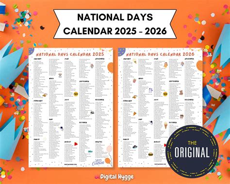 National Day Calendar 2026 One For All