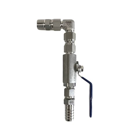 Jacketed Vessel Valve Assembly 12 Hose Barb Open Source Steel