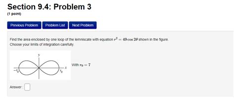 solved section 9 4 problem 3 1 point previous problem