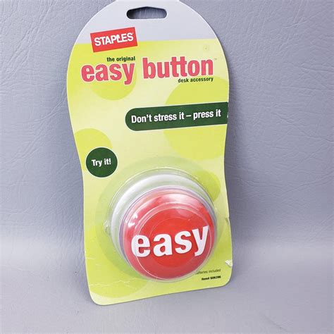 Vintage 2005 Easy Button Staples 35 Inches Original Desk Accessory