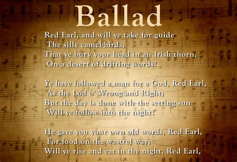 Ballad Definition And Examples Poetry