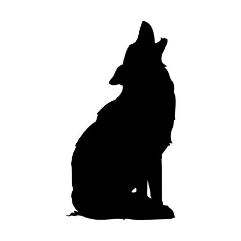 Wolf Howling Silhouette Decal Notebook Car Laptop 55 Black Wolf