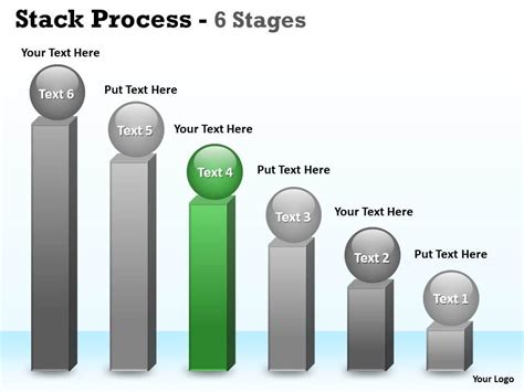 Stack Process 6 Stages For Sales Process Templates PowerPoint Slides PPT Presentation