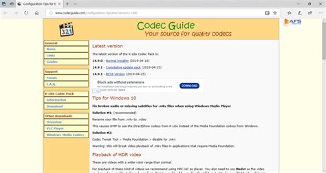 How To Install Video And Audio Codecs On Windows 10