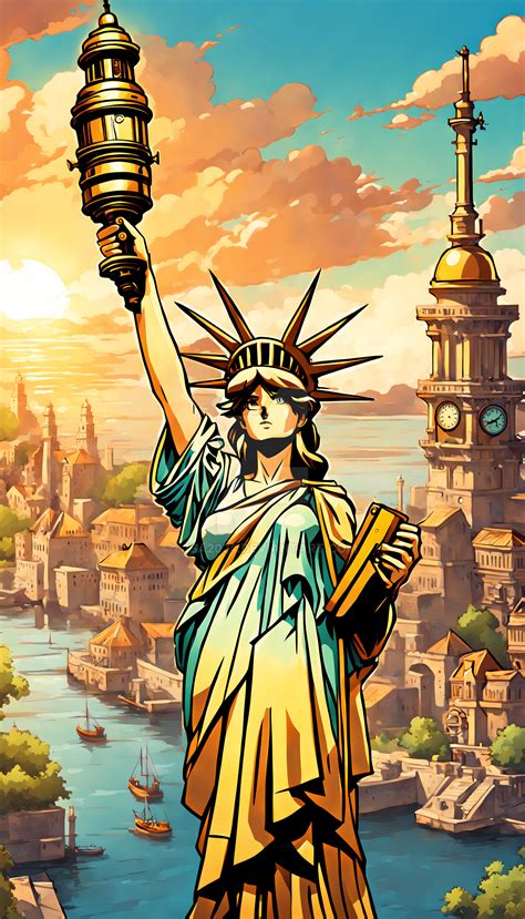 Statue Of Liberty Steampunk Of Rhodes By Jsa2024 On Deviantart
