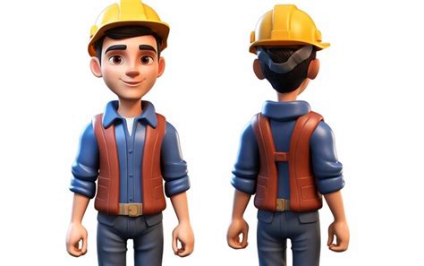 Premium Ai Image 3d Cartoon Rendering Of An Apprentice
