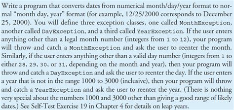 Solved Write A Program That Converts Dates From Numerical Chegg