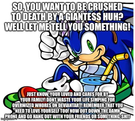 Sonic Tells The Giantess Simps Something By Shinjidagoat On Deviantart