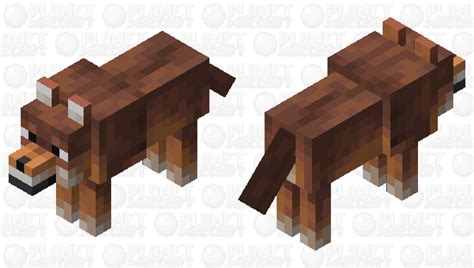 Rusty Wolf Minecraft Mob Skin