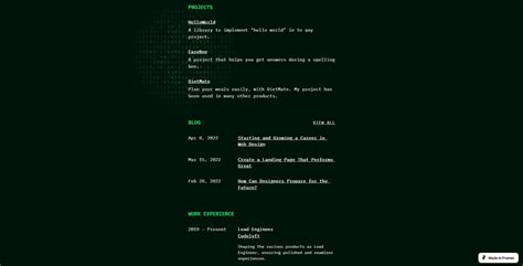 Hacker · Framer Template · Framer Theme · Framer Template For Personal Website Resume Software