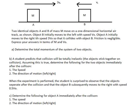 Solved How To Find Momentum And Speed Of Two Objects