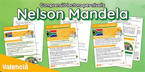 Comprensió Lectora Per Nivells Nelson Mandela Valencià