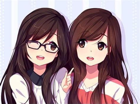 2 Anime Girls With Brown Hair