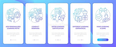 Enhancing Corporate E Training Blue Gradient Onboarding Mobile App