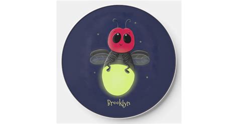 Cute Lightning Bug Firefly Cartoon Illustration Wireless Charger Zazzle
