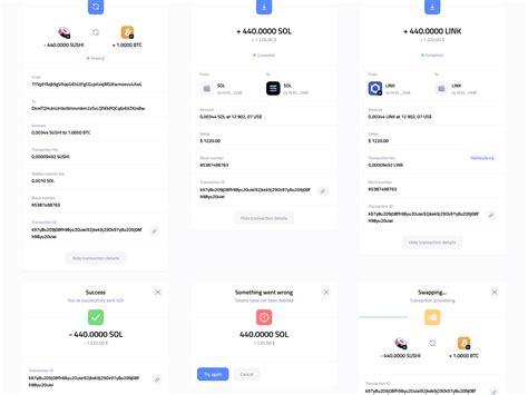 P2p Wallet Transaction Statuses All Modals By Max Burlak On Dribbble