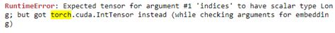 runtimeerror expected tensor for argument 1 indices to have scalar