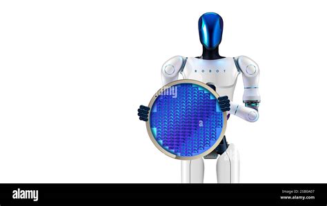 Ai Robot Works On Factory Humanoid Robot With Artificial Intelligence
