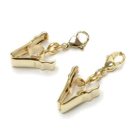 メール便 カニカン付き ワニグチクリップ 帽子クリップ テーブルクロスウェイト 金具 1ペア （2個） アクセサリー金具 ハットクリップ