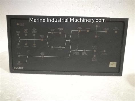 Sulzer Synoptic Panel Marine Industrial Machinery